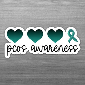 PCOS Awareness Sticker Pack Chronic Illness Chronic Pain IVF Gifts ...