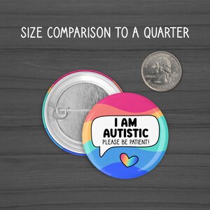 I Am Autistic Pin Badge, Autism Awareness, Autistic Acceptance ...