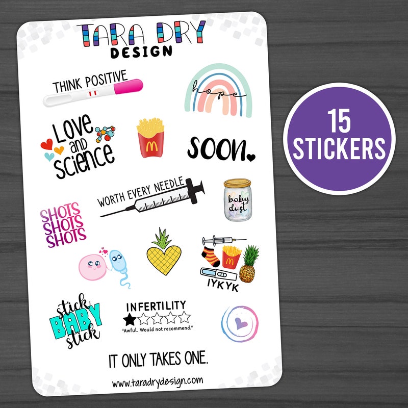 Ivf Positivity Stickers - Etsy