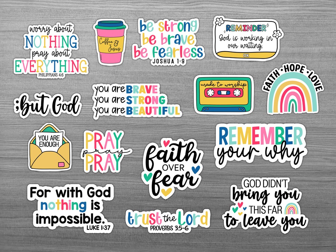 Christian Faith Stickers Bible Verse Jesus Sticker Bible - Etsy