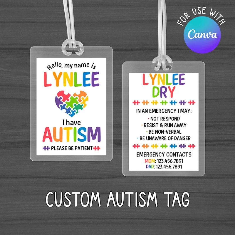 Autism Tags for Stroller - Etsy