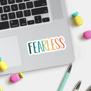 Fearless Sticker, Aesthetic Stickers, MacBook Computer Decal, Self Care ...