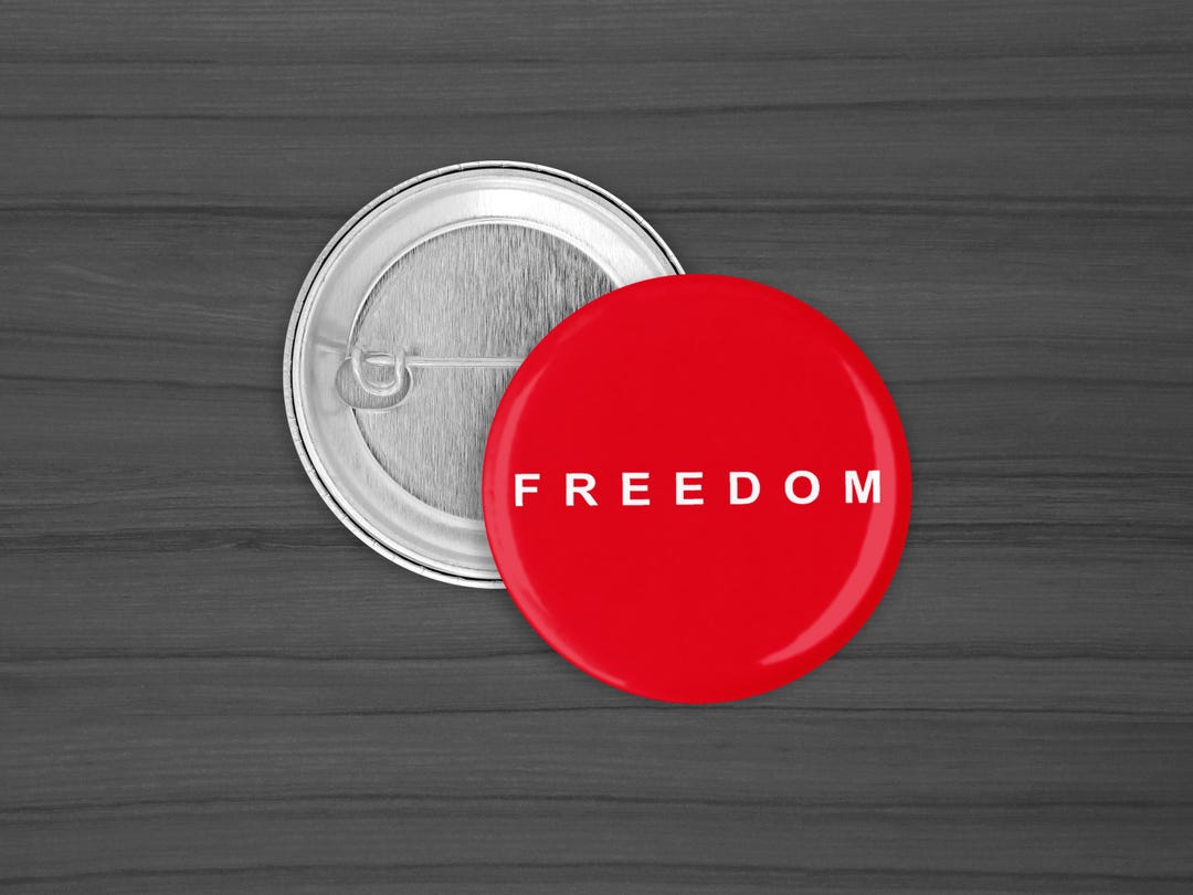 Freedom Charlie Kirk Pinback Button – Political Pin, Conservative Lapel ...