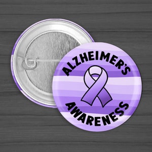 Alzheimer's Awareness Pin Badge, Dementia, Invisible Disabilities ...