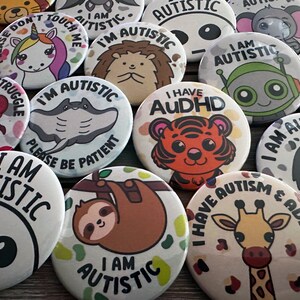 Hidden Disabilities Badge Pins, Autism, ADHD, Chronic Pain, Sensory ...