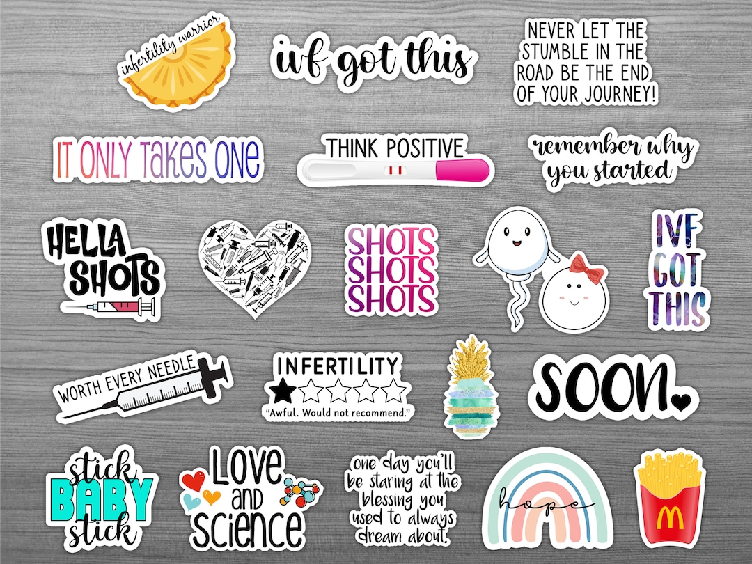 IVF Sticker 20 Pack Infertility Planner Fertility Journal - Etsy