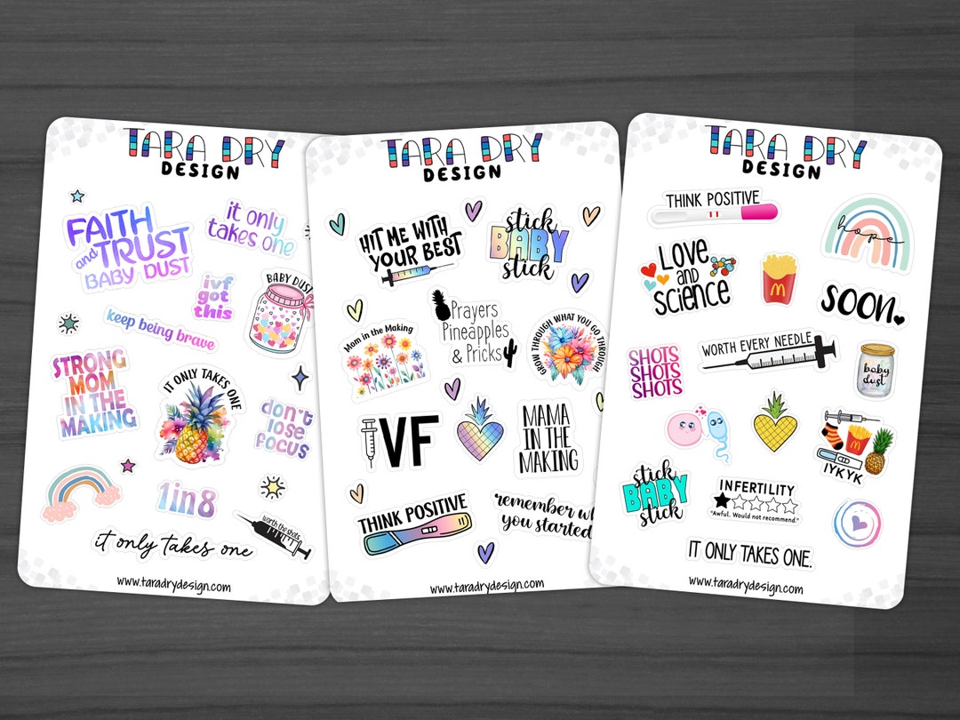IVF Planner Stickers 3 Pack, Sticker Sheets, IVF Gifts, Sticker Sheets ...