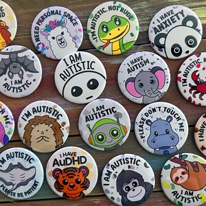 Hidden Disabilities Badge Pins, Autism, ADHD, Chronic Pain, Sensory ...