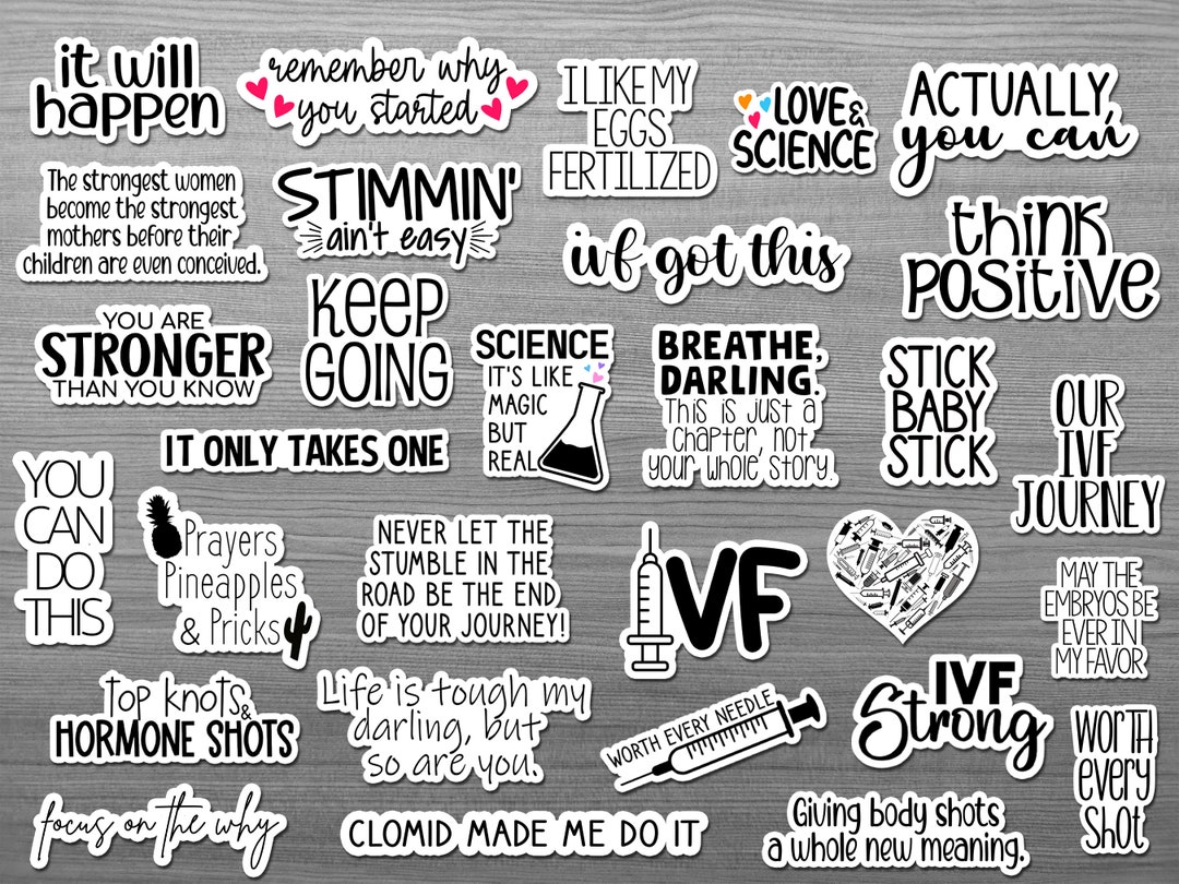 IVF Stickers 30 Pack | Fertility Journey, Infertility Support - Etsy
