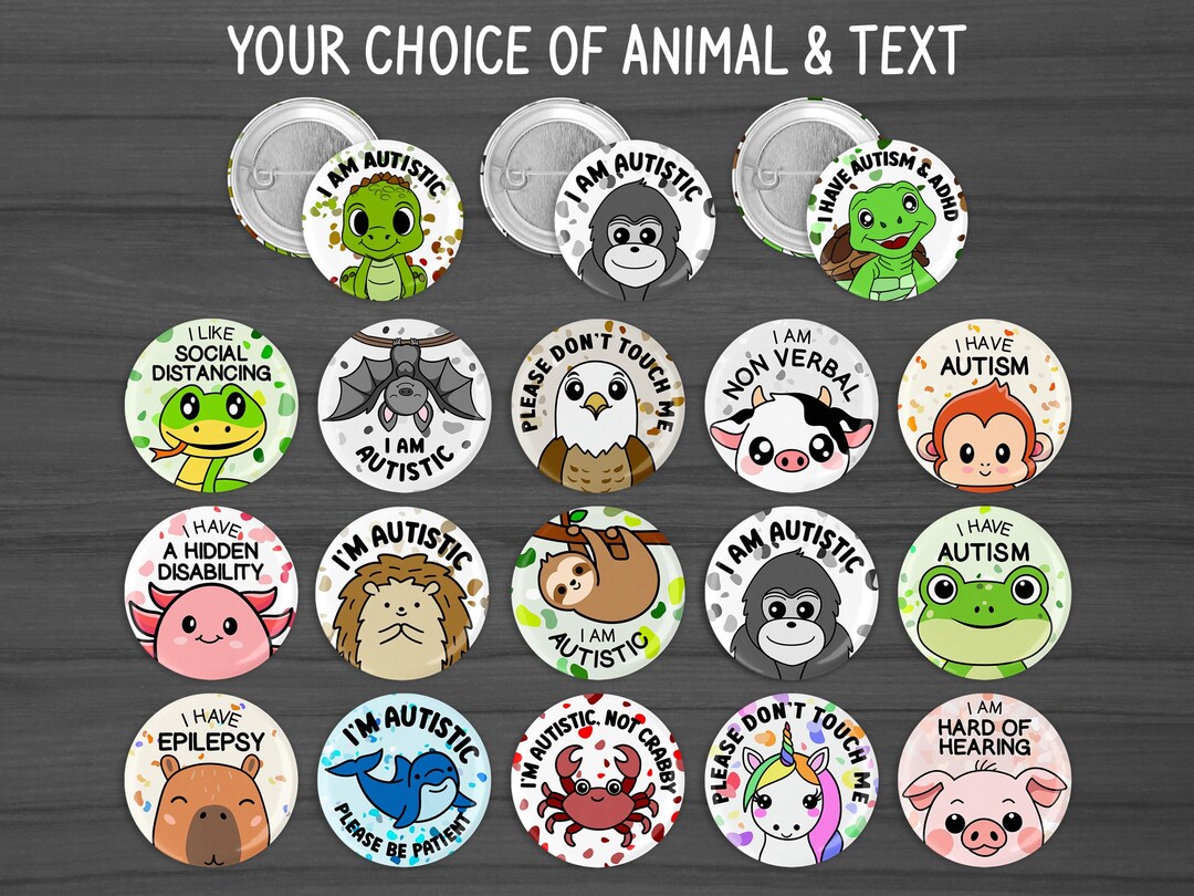 Hidden Disabilities Badge Pins, Autism, ADHD, Chronic Pain, Sensory ...