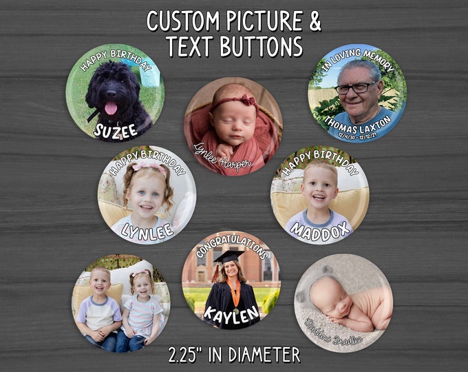 Custom Face Cut-out Buttons | Funny Pin Badges for Birthdays, Weddings ...
