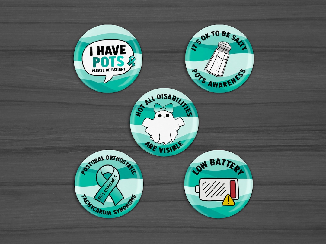 I Have POTS, Dystonia Awareness Disability Pin Badge, Diabetes, Pots ...