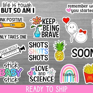 IVF Sticker 15 Pack Infertility Planner Fertility Journal Gifts ...