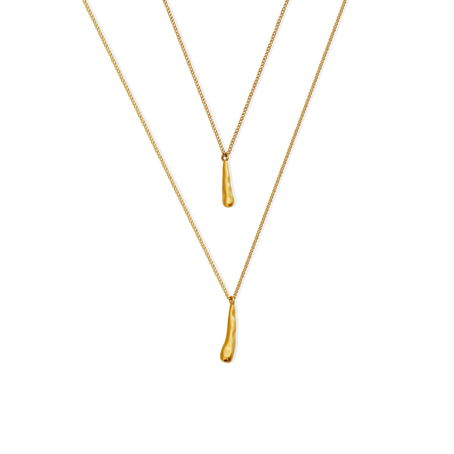 Double Chain Gold Necklace Set of 2 Combo Necklaces Set - Etsy