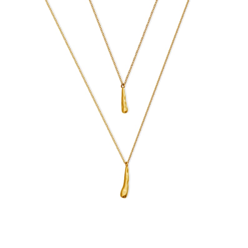 Double Chain Gold Necklace Set of 2 Combo Necklaces Set - Etsy