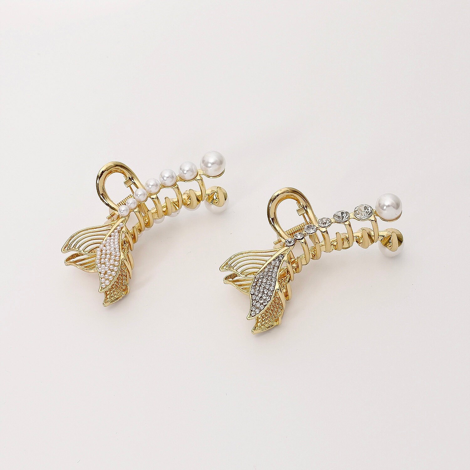 Mermaid Pearl Hair Claw Whale Tail Pearl Hair Claw Mermaid - Etsy