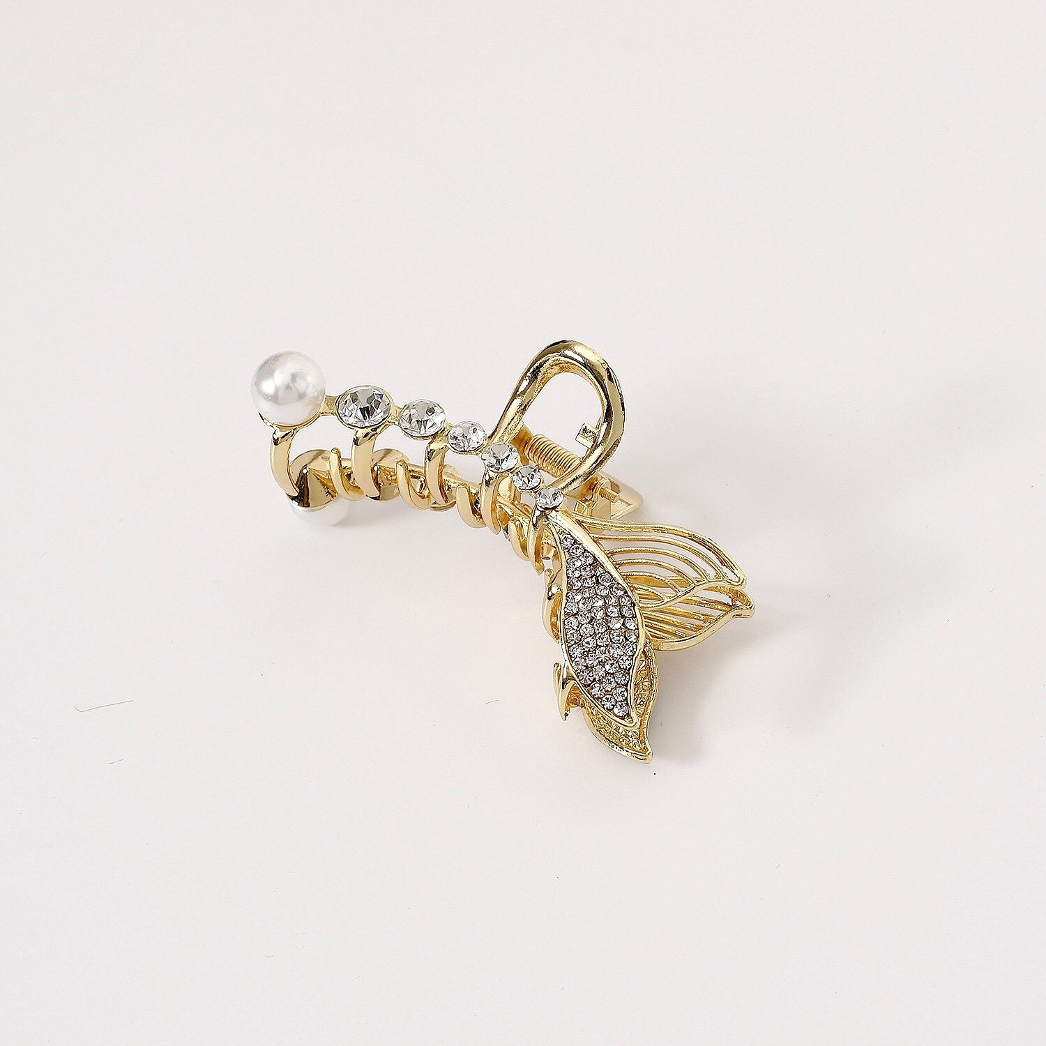 Mermaid Pearl Hair Claw Whale Tail Pearl Hair Claw Mermaid | Etsy