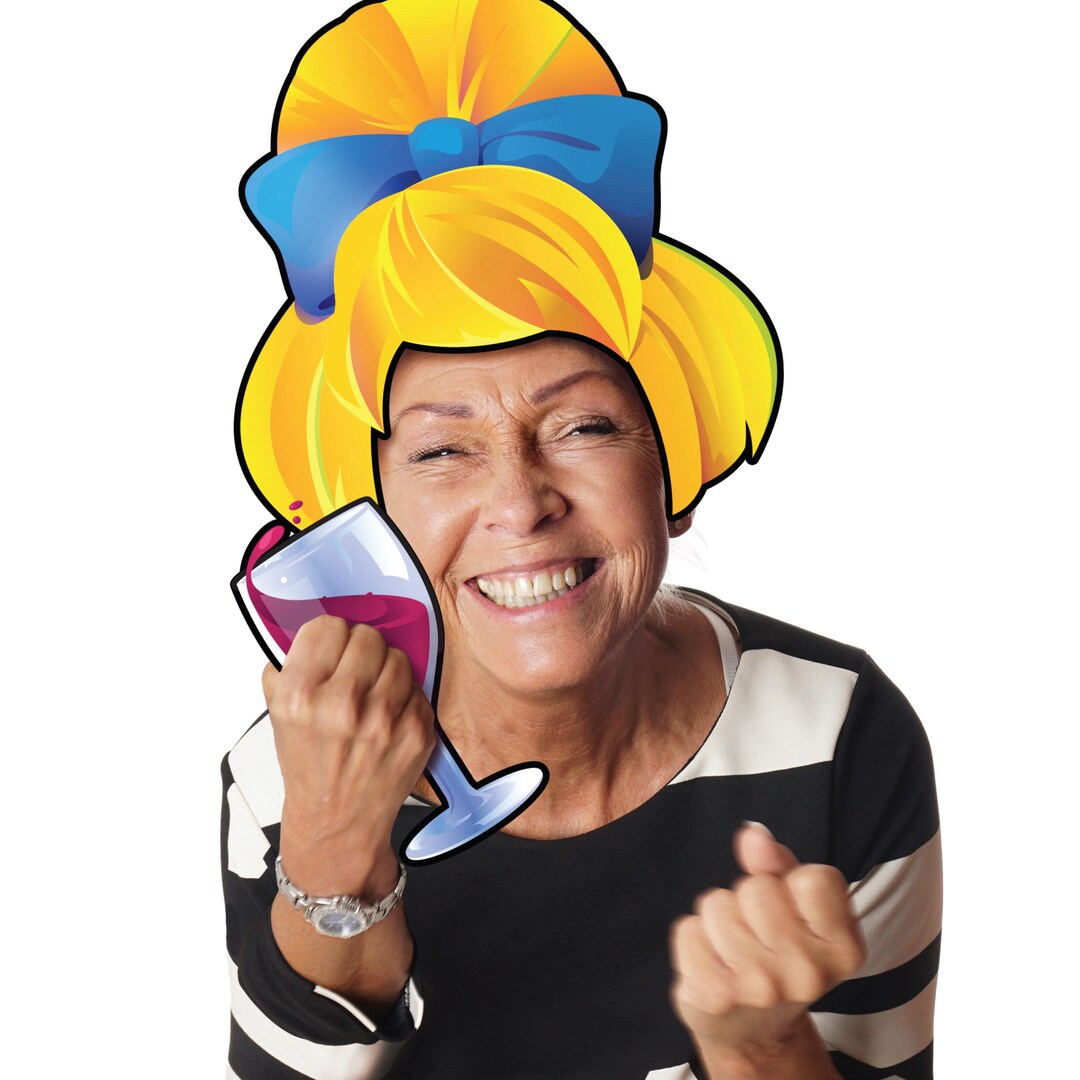 Photo Booth Prop, Blonde Big Wig: Party Celebration Accessory - Etsy