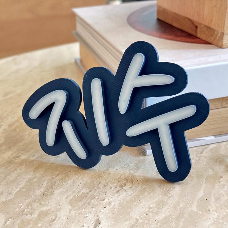 Custom 3D Korean Name Sign | Personalized Hangul Colored Word Decor ...