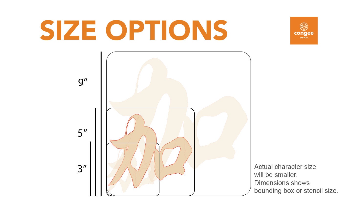 Custom Chinese Character Cutouts Font and Size Options - Etsy