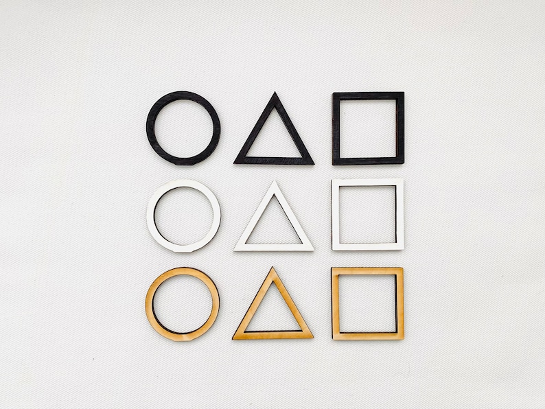 Squid Game Shapes Cutouts Game Mask Logo Decor 3 Colors - Etsy