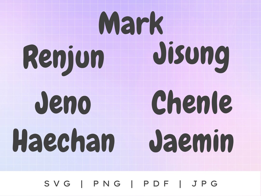 NCT DREAM DECAL Marker Font Svg, Png, Pdf, Jpg Kpop Lightstick Decal ...