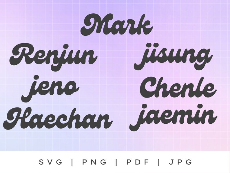 NCT DREAM DECAL Hippie Font Svg, Png, Pdf, Jpg Kpop Lightstick Decal ...