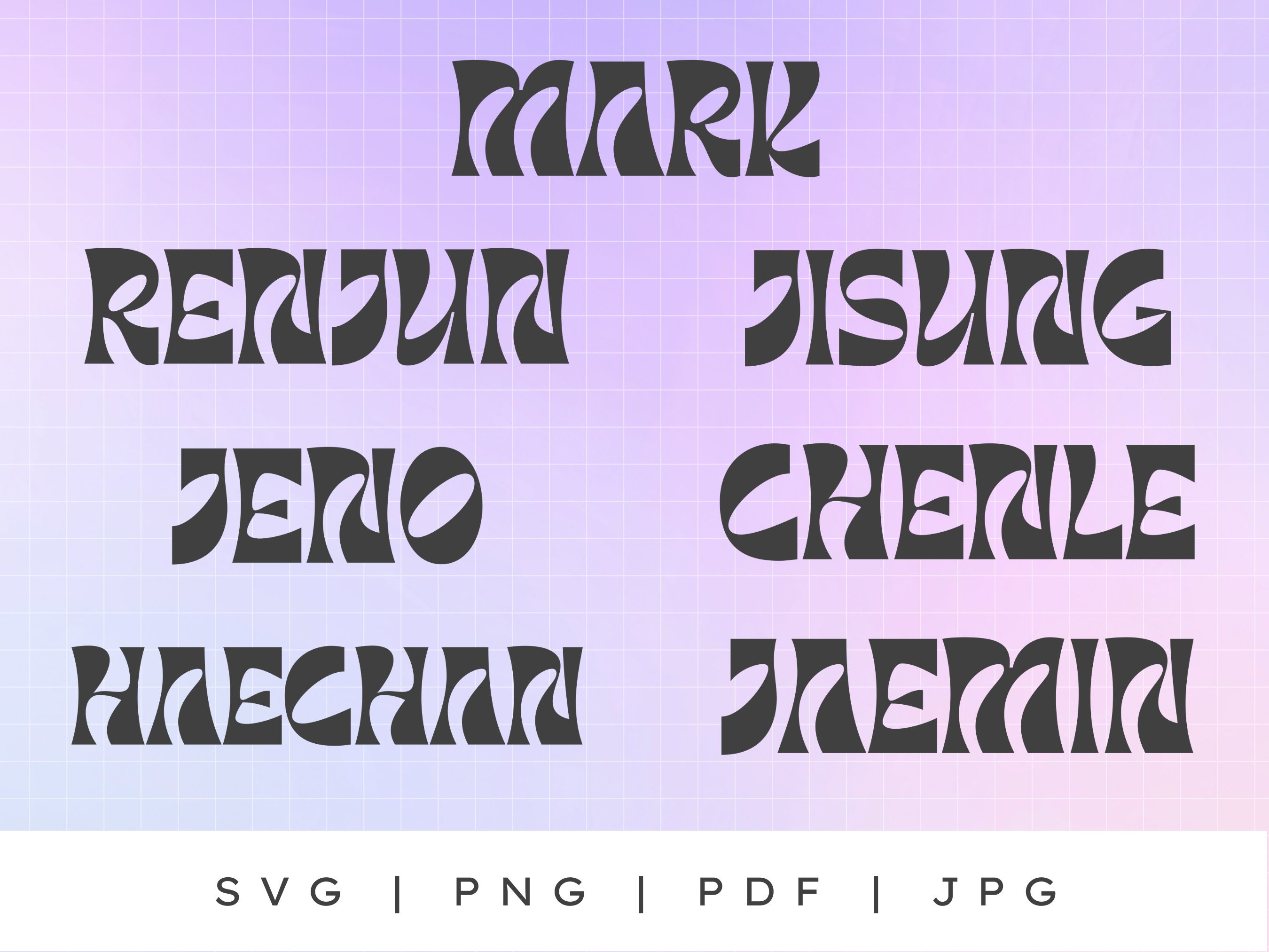 Buy NCT DREAM DECAL Groovy Font Svg, Png, Pdf, Jpg Kpop Lightstick ...