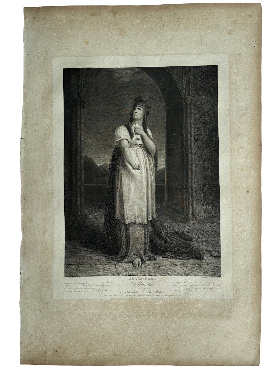 RARE 1800 Antique Shakespeare Engraving: Macbeth - Etsy