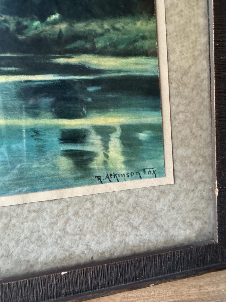 R. Atkinson Fox “approaching Storm” – Vintage Mountain Landscape Print ...