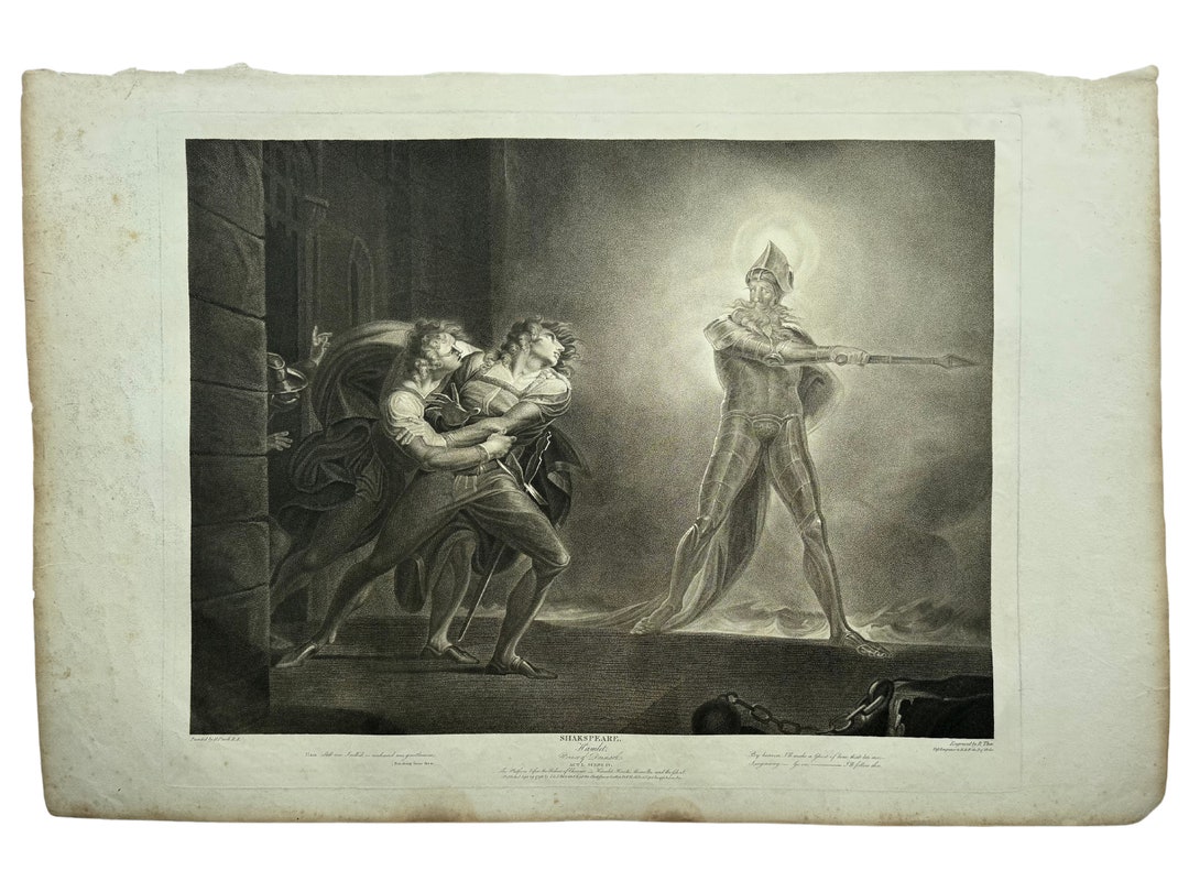 RARE 1796 Antique Shakespeare Engraving: Hamlet, Prince of Denmark - Etsy