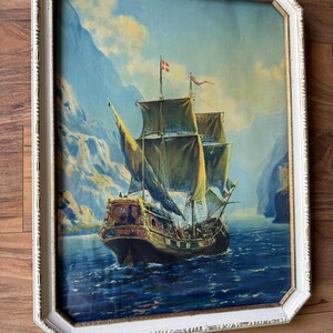 Antique 1920s R. Atkinson Fox “good Ship Adventure” Lithograph – Rare ...