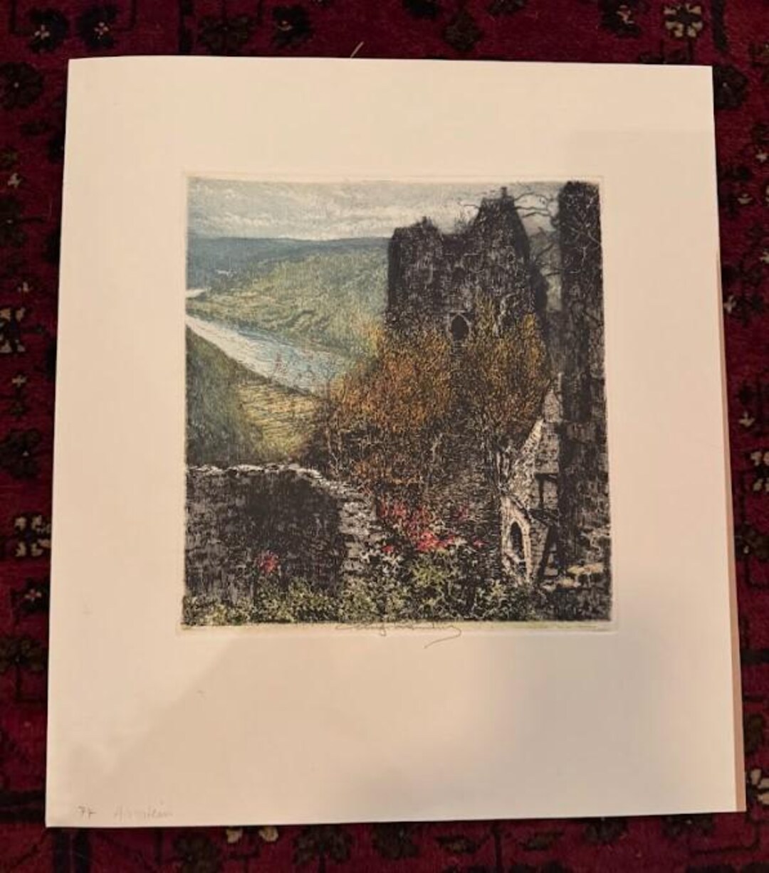Luigi Kasimir (1881–1962), Aggstein Castle on the Danube, Original ...