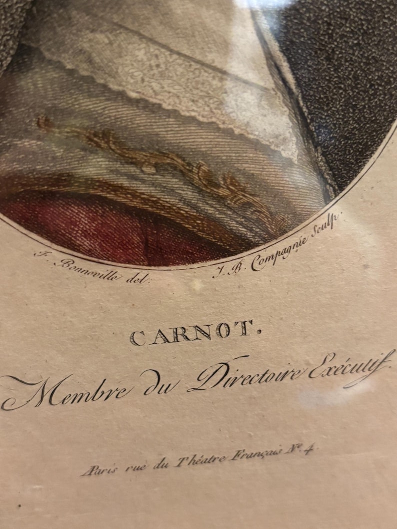 Rare Signed Lazare Carnot Letter & Hand-colored Portrait | French ...