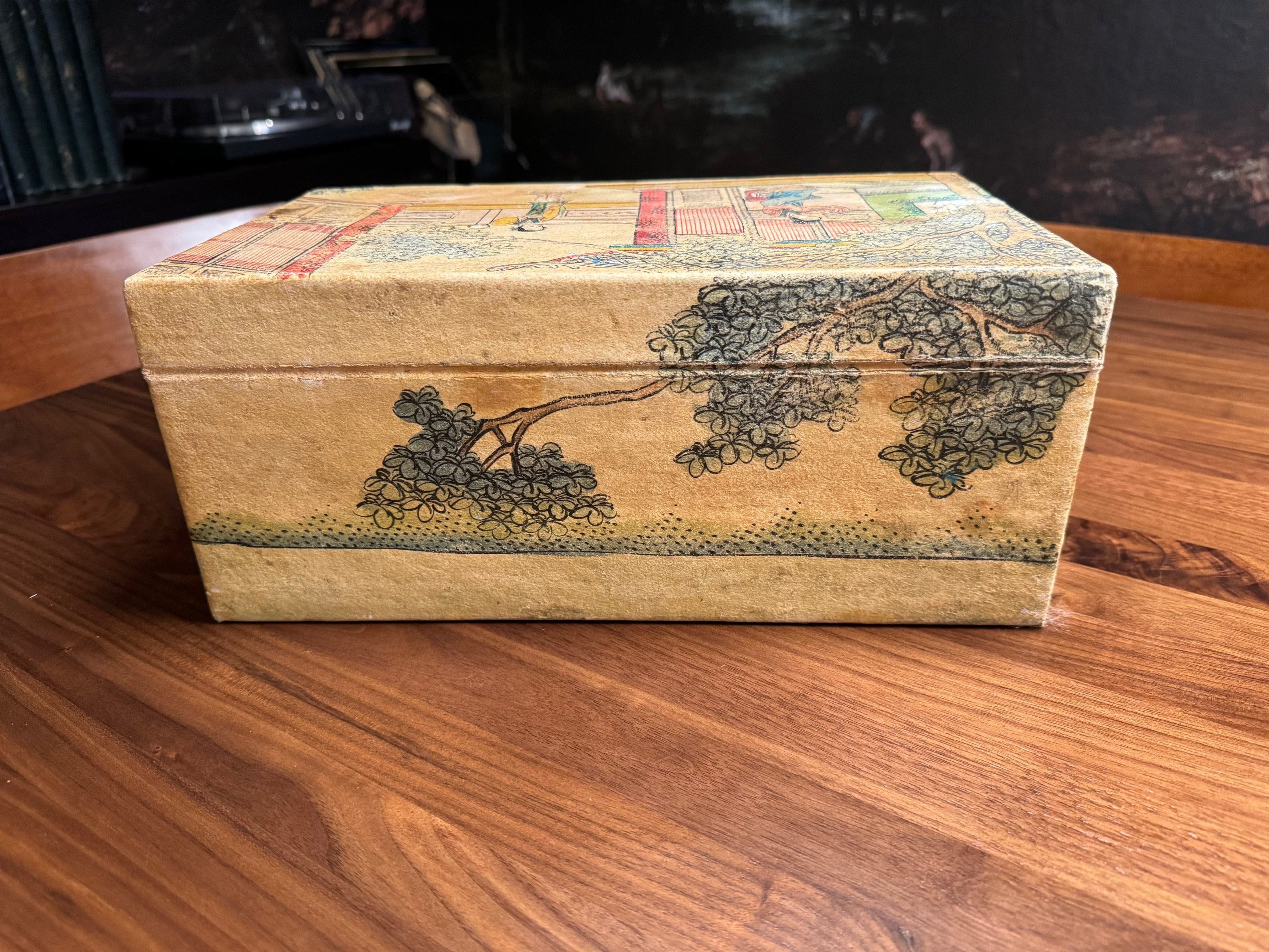 1920s Antique Chinese Polychrome Pigskin Box - Etsy