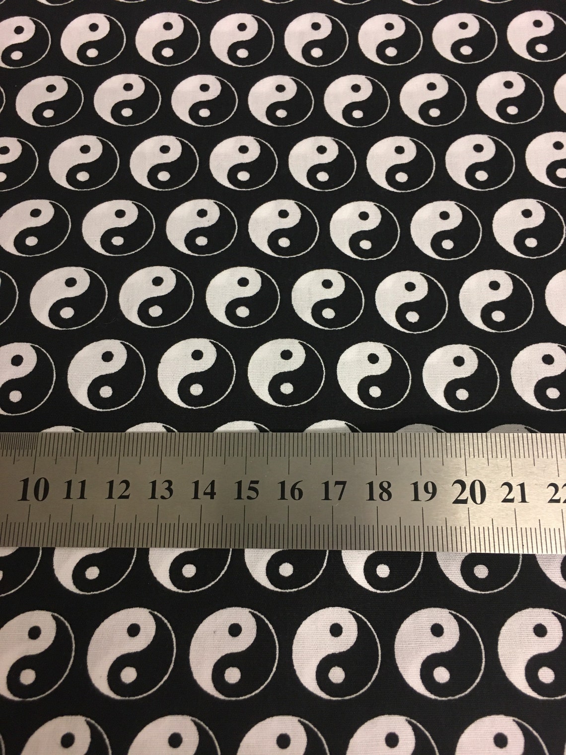 Yin Yang 100% Cotton Fabric Black Craft Fabric - Etsy UK