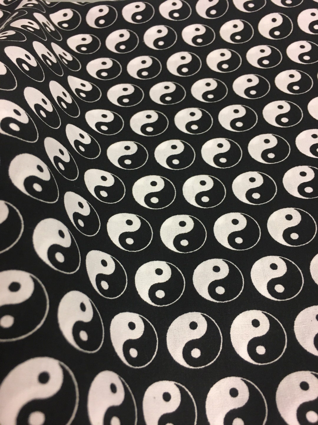 Yin Yang 100% Cotton Fabric Black Craft Fabric - Etsy