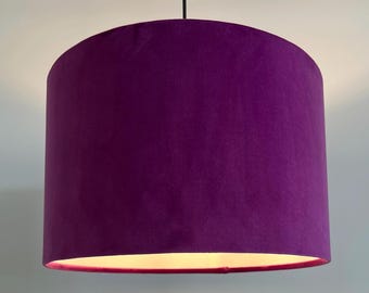 New High Quality Upholstery Velvet Fabric Lamp Shade Pendant Light ...