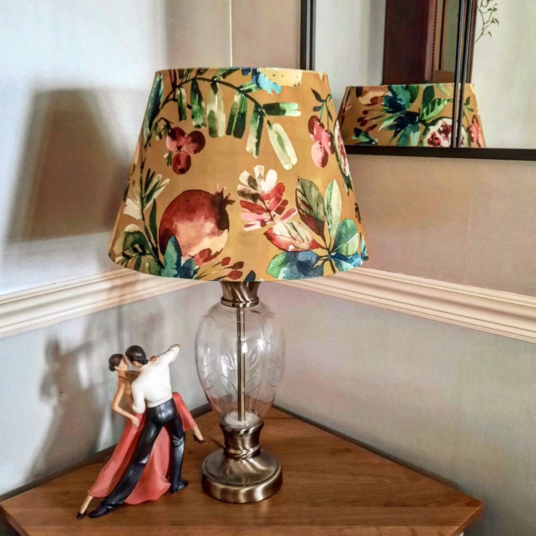 Fruta Fig Velvet Coolie Lampshade, Empire Lampshade, Fruit Garden, Gold ...