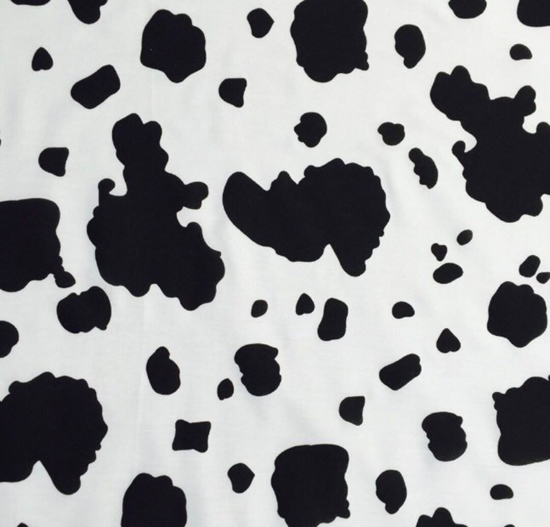 Cow Print Polycotton Fabric Cow Pattern Craft Fabric - Etsy