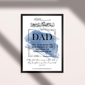 Islamic Dad Print, Parents Gift, Father Day Gift, Muslim Dad Gift ...