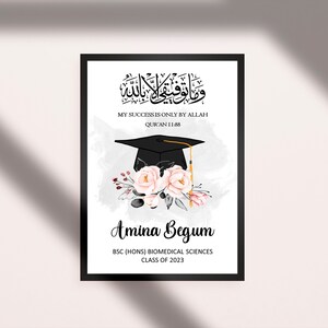 Personalised Graduation Print, Islamic Graduation Gift, Muslim ...