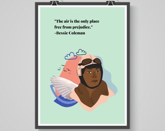 Bessie Coleman Poster - Etsy