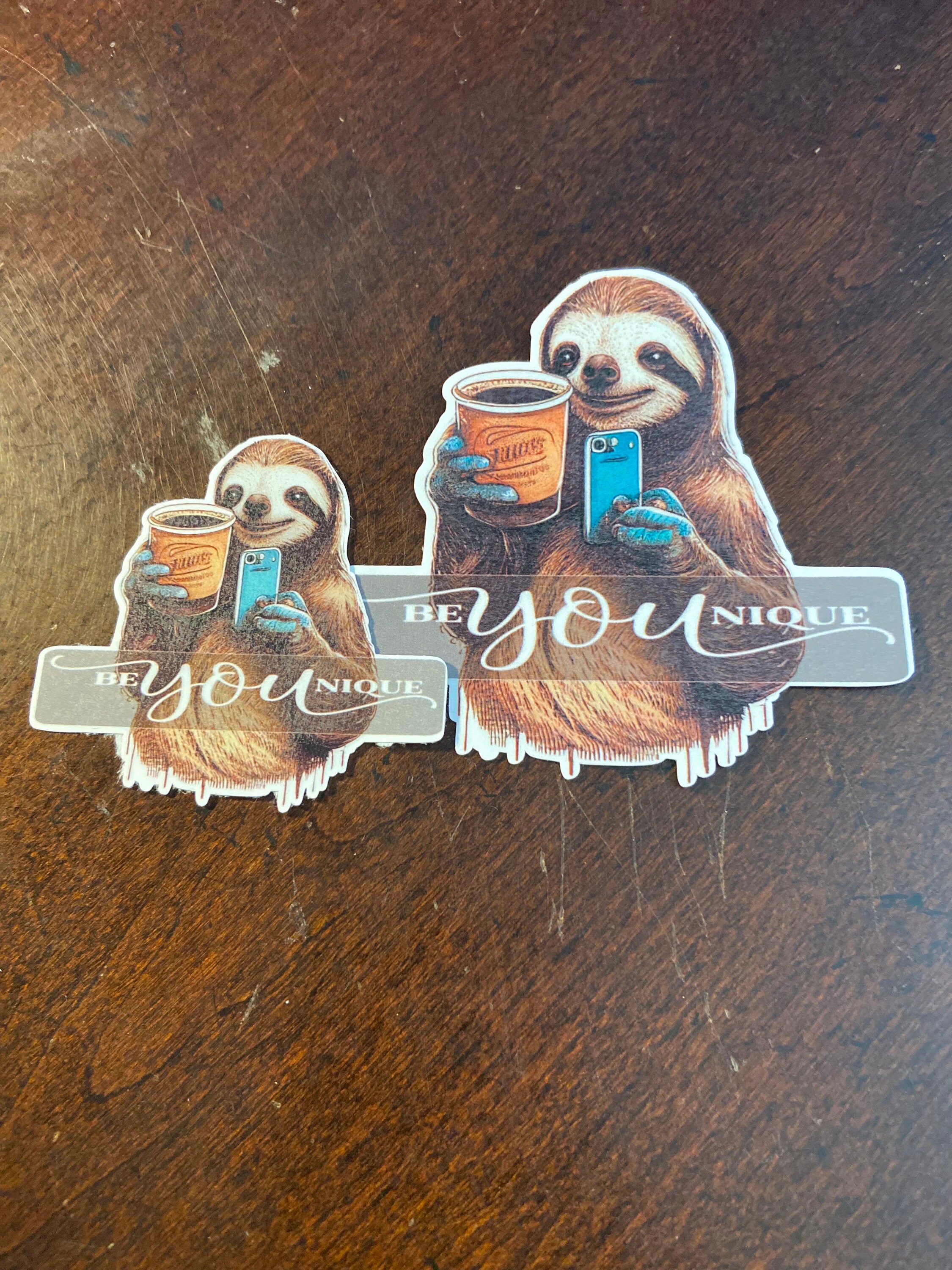 Sloth Sticker Decals Decorative Matte Labels Custom Glossy Die Cut ...
