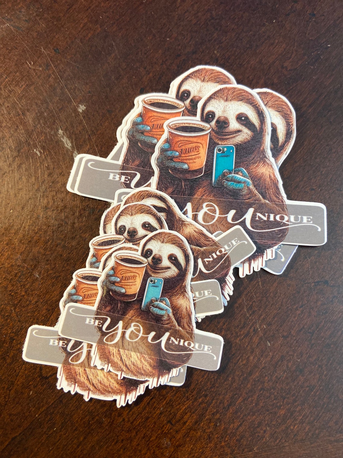 Sloth Sticker Decals Decorative Matte Labels Custom Glossy Die Cut ...