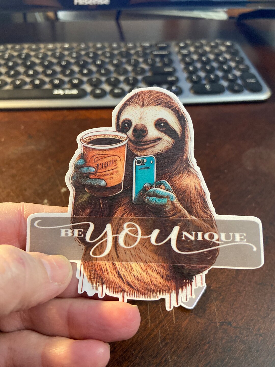 Sloth Sticker Decals Decorative Matte Labels Custom Glossy Die Cut ...