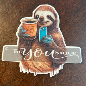 Sloth Sticker Decals Decorative Matte Labels Custom Glossy Die Cut ...