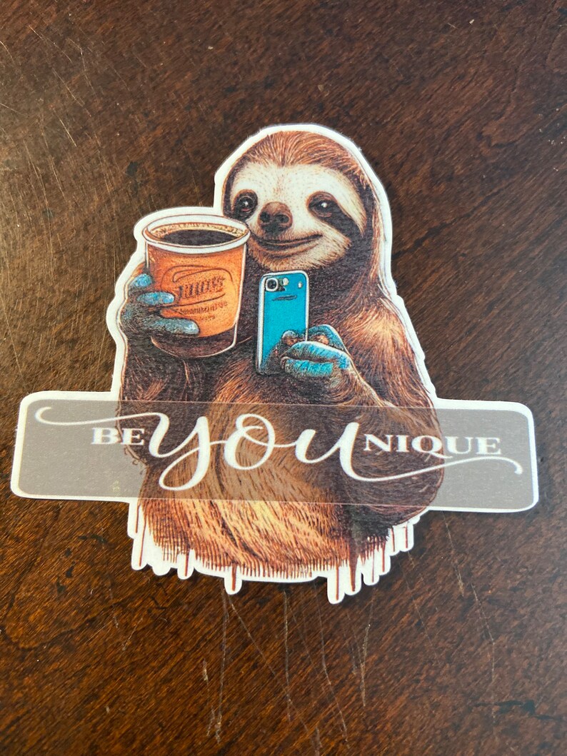 Sloth Sticker Decals Decorative Matte Labels Custom Glossy Die Cut ...