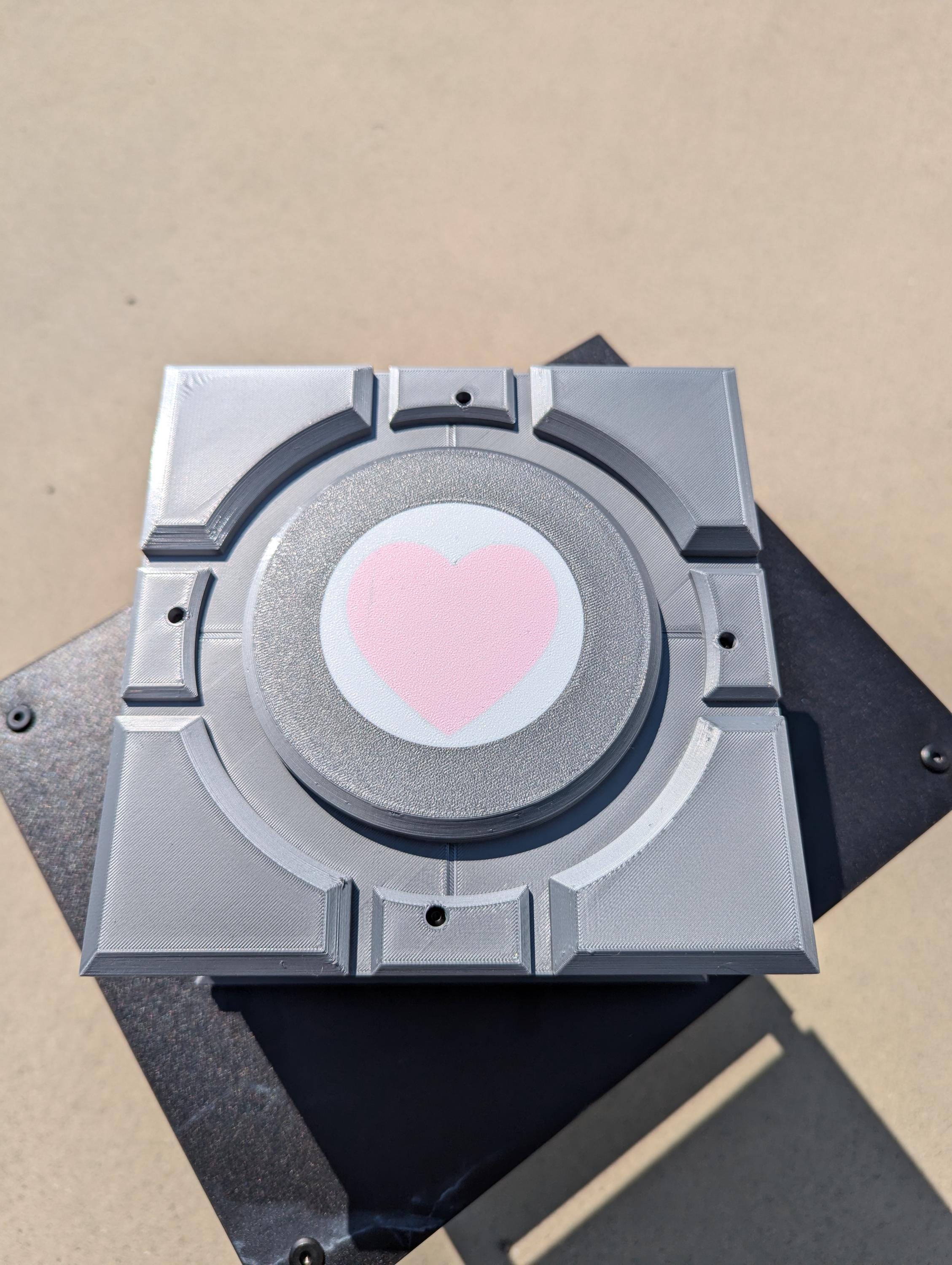 Portal Companion Cube Themed Quad Deck Box for FOUR 100 Card Double ...