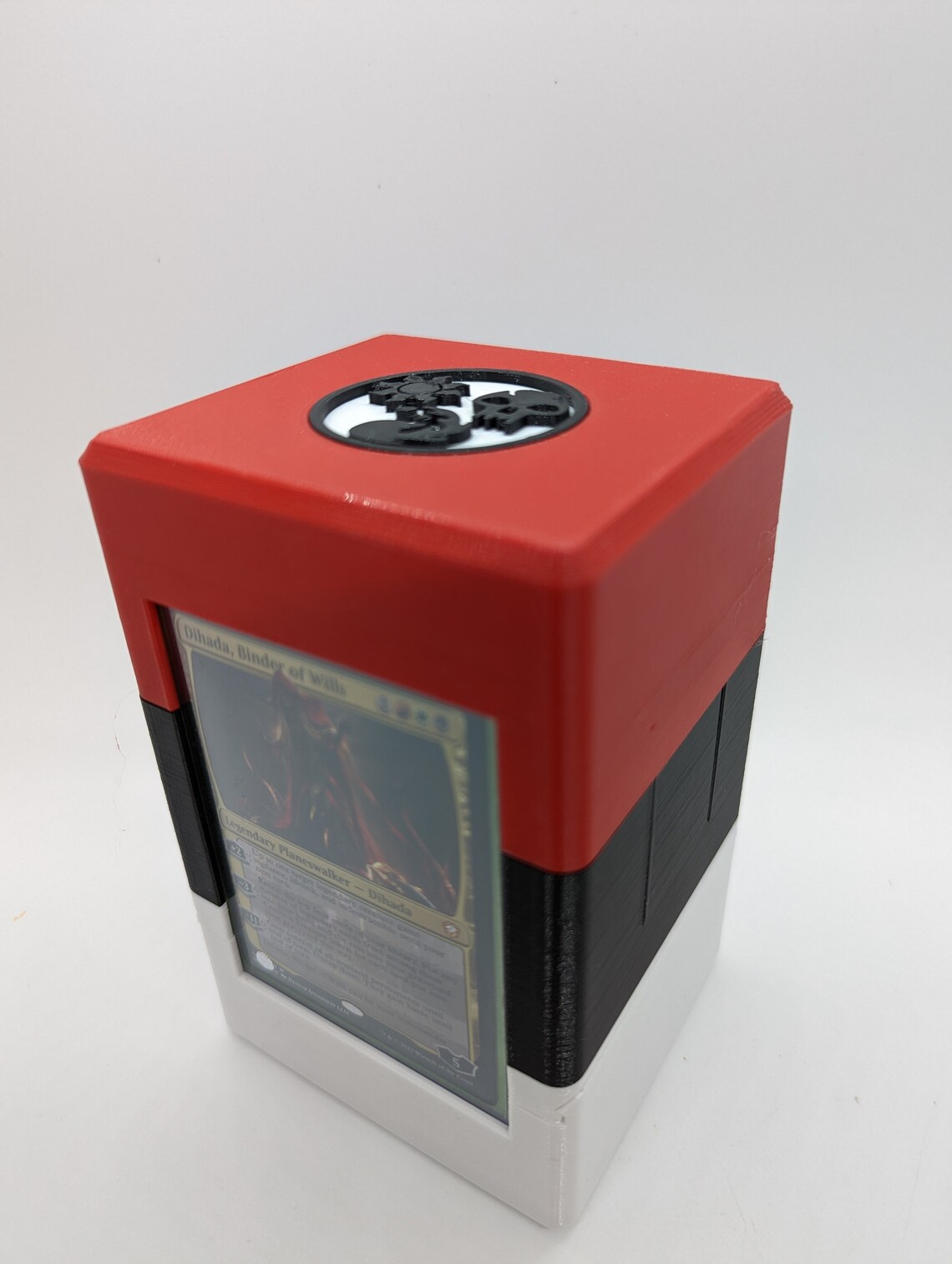 MTG Commander Sized Deck Box W Toploader Slot and Dice Compartment Tray ...